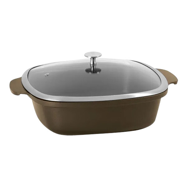 Spring USA Motif Cook & Serve 4 Qt. Bronze Non-Stick Square Roaster ...