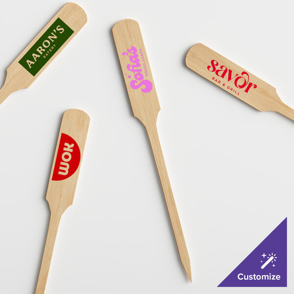 Customizable Paddle Pick / Food Marker 3 1/2"