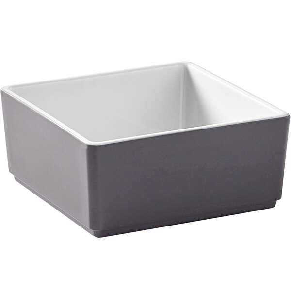 American Metalcraft Unity 16 oz. Square Melamine Graphite Bowl