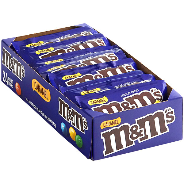 M&M's® Caramel Milk Chocolate Candies Pouch 1.41 oz. - 24/Pack
