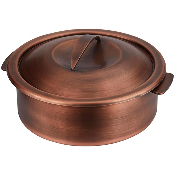 Spring USA Servella 4 Qt. Round Copper Chafer with Stainless Steel ...