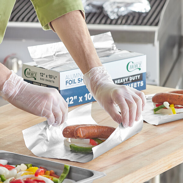 Choice 12" x 10 3/4" Food Service Heavy-Duty Interfolded Pop-Up Foil ...
