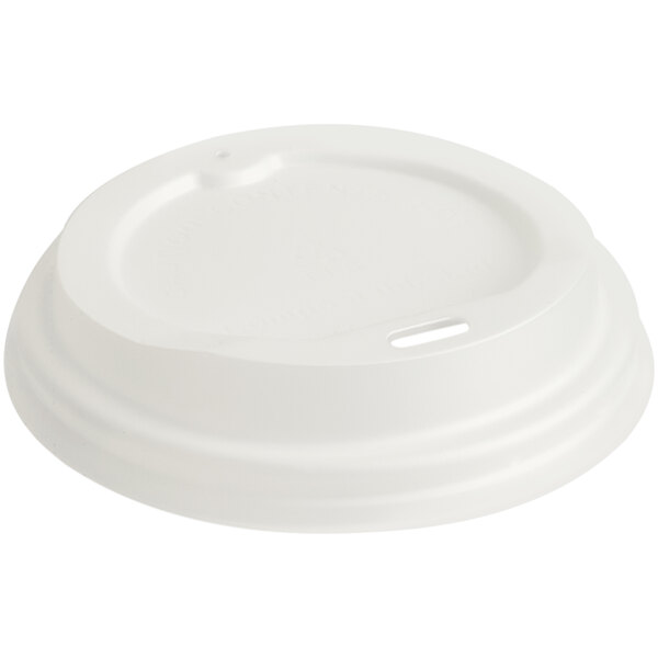 New Roots Translucent Compostable Paper Hot Cup Lid for 8 oz. Tall Cups ...
