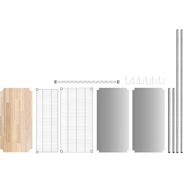 Regency 18" x 36" x 64" Chrome Baker's Rack Solid Stainless Steel Shelf ...