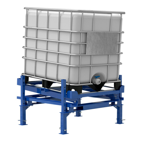 Vestil 48 1/2" x 41" x 15 3/4" Blue Steel Intermediate Bulk Container ...