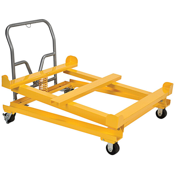 Vestil 53 3/8" x 40 1/2" x 35 13/16" Yellow Steel Intermediate Bulk ...