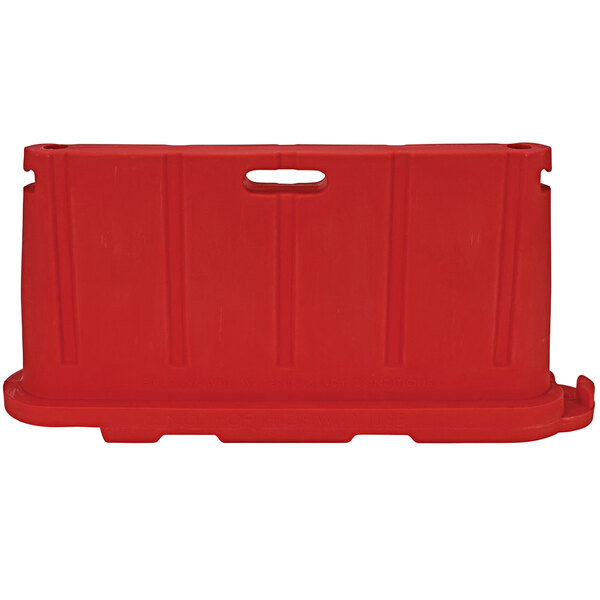 Vestil 76 9/16" x 16" x 36" Red Polyethylene Stackable Barricade BCD ...
