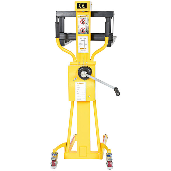 Vestil 330 lb. Yellow Steel Portable Hand Winch Lifter with 21 ...