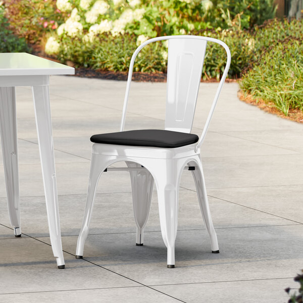 Lancaster Table & Seating Alloy Series Pearl White Outdoor Cafe Chair ...