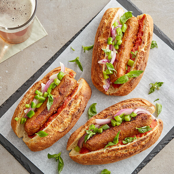 Beyond Meat 3.5 oz. Plant-Based Vegan Hot Italian Sausage - 50/Case