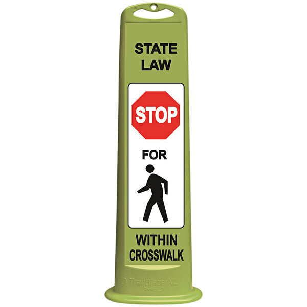 Cortina Trailblazer XL 45" Lime "State Law Stop For Pedestrian Crossing ...