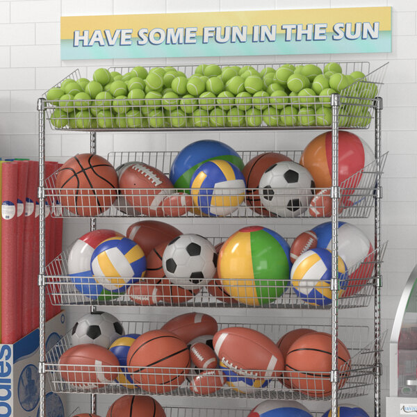 Regency 18" x 48" NSF Chrome Retail Storage Display Basket