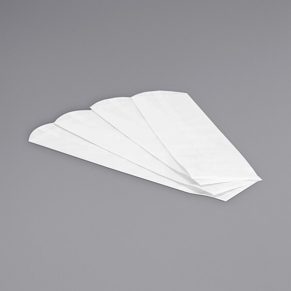Bagcraft 2 3/4" x 10" White Disposable Silverware / Bakery / Churro Bag ...