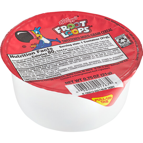 Kellogg's Froot Loops Cereal Single-Serve Bowl Pack 0.75 oz. - 96/Case