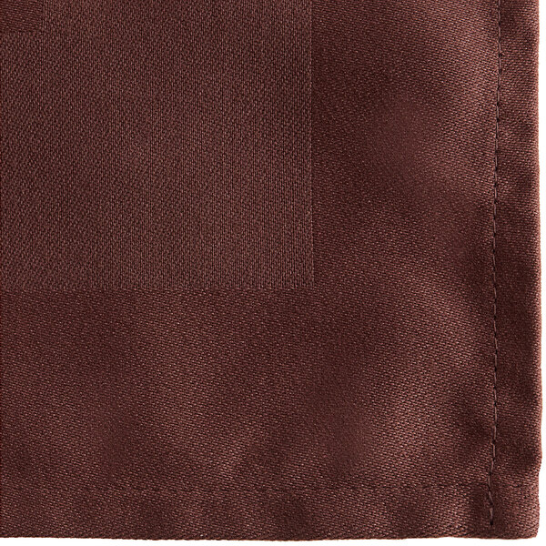 Oxford Chocolate Brown 100% Spun Polyester Satin Band Cloth Napkins, 20 ...