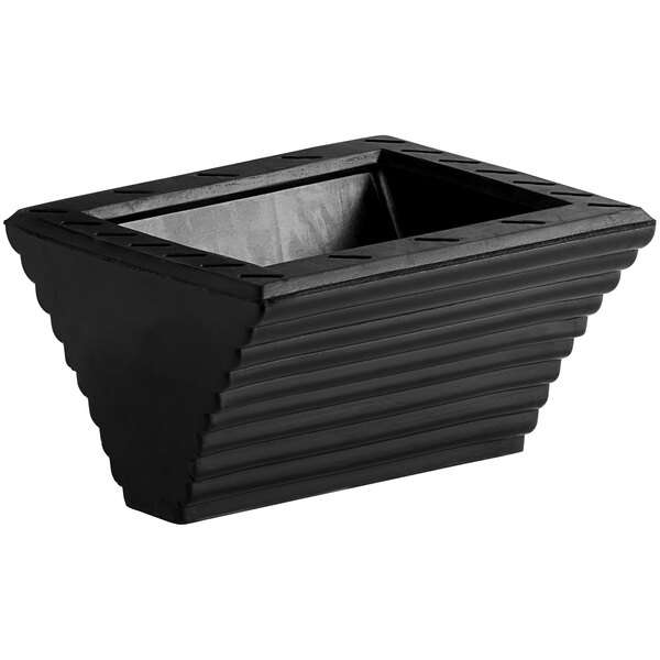 Cortina 10" x 8" x 6" Black Heavy-Duty Wheel Chock with Eye Hook 2048WC