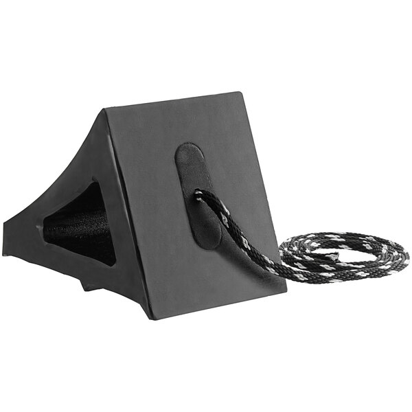 Cortina 10 1/2" x 7" x 7 3/4" Large Black Hollow Wheel Chock with Eye ...