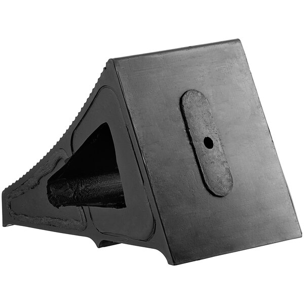 Cortina 10 1/2" x 7" x 7 3/4" Large Black Wheel Chock with Eye Hook ...