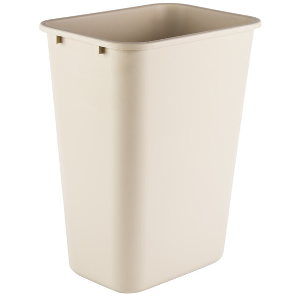 Continental 4114BE 41.25 Qt. / 10 Gallon Beige Rectangular Wastebasket ...