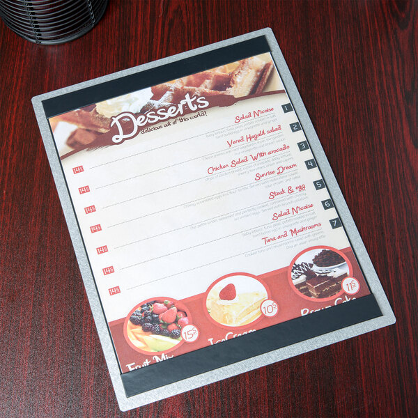 Menu Solutions ALSIN811-ST 8 1/2" x 11" Alumitique Single Panel Brushed ...