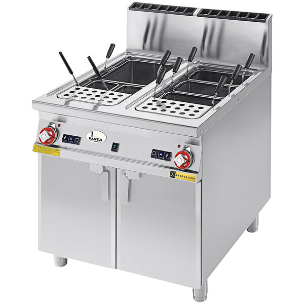 Arcobaleno AGDHA35 AnnA 22 Gallon Natural Gas Two Section Pasta Cooker ...