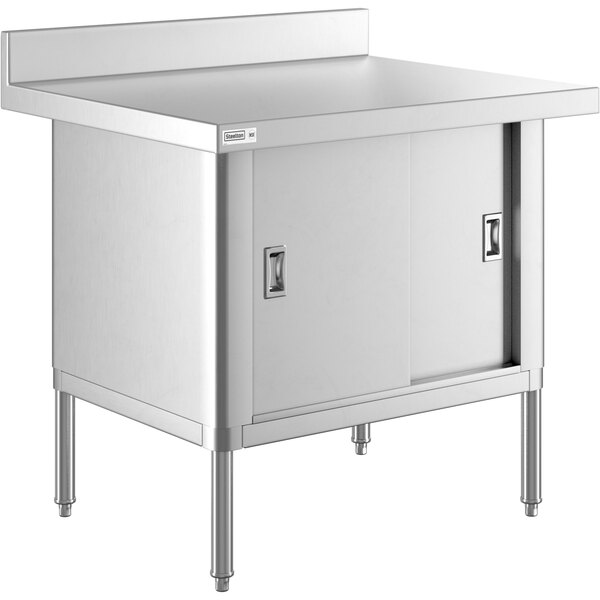 Steelton 30" x 36" 16 Gauge Type 430 Stainless Steel Enclosed Base ...