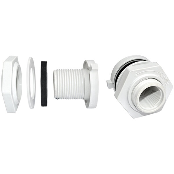 Choice 3/4" Nylon Tank Bulkhead Assembly for Vegetable Crispers