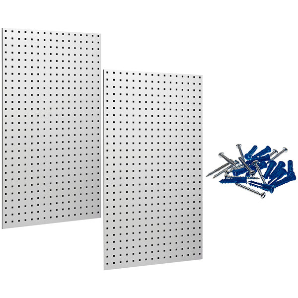 Triton Products LocBoard 24" x 42 1/2" White Steel Tool Pegboard Kit ...