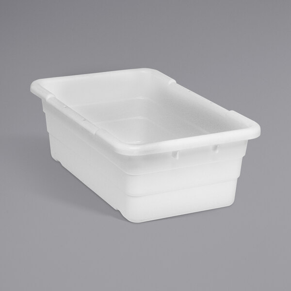Quantum 9.75 Gallon White Cross Stack Tub with Built-In Handle Grips ...