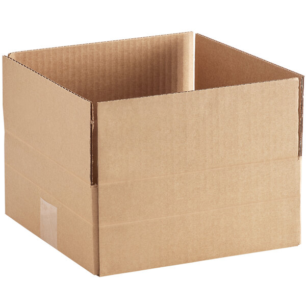 Lavex 11 3/4" x 8 3/4" x 4 3/4" Kraft Corrugated Multi-Depth Shipping ...