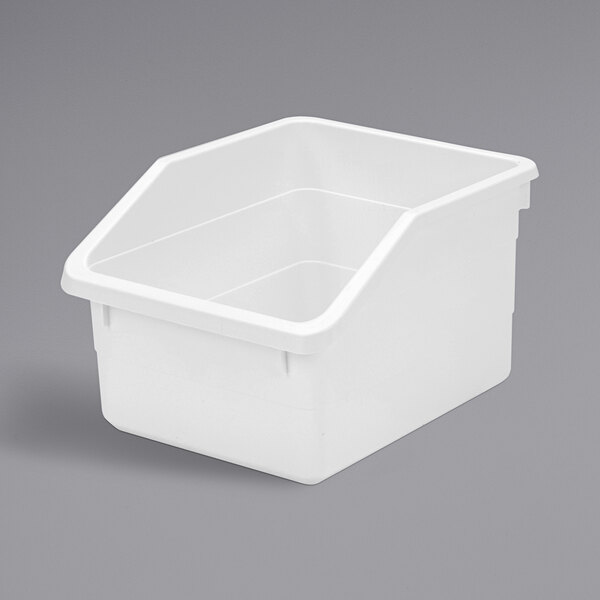 Quantum 7 1/2" x 10 1/4" x 6" All-Purpose White Nesting Bin NPB1076WT