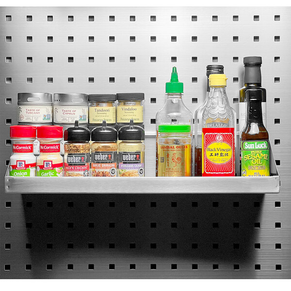 Triton Products LocHook 18" x 6 1/2" Stainless Steel Shelf