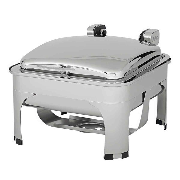 Spring USA Suite 6 Qt. Rectangular Stainless Steel Induction Chafer ...