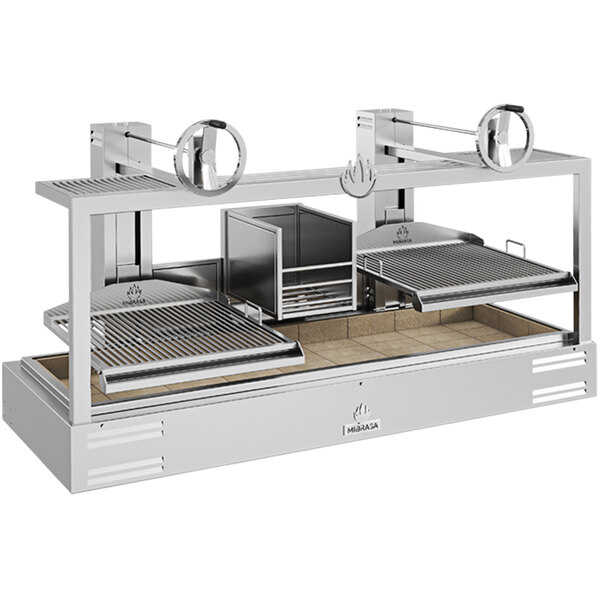 Mibrasa GMB 200 Fire Double Parrilla with Two Adjustable Grills and ...
