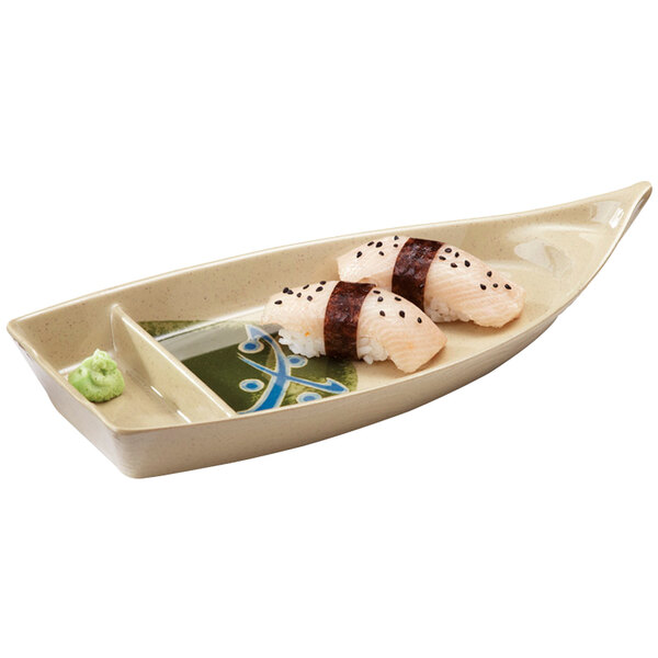 GET 136-TD Japanese Traditional 10 1/2" Two Compartment Boat 10 oz ...