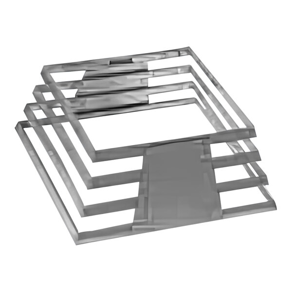 Spring USA Xcessories 8" x 8" x 4 3/8" Square Stainless Steel Hammered ...