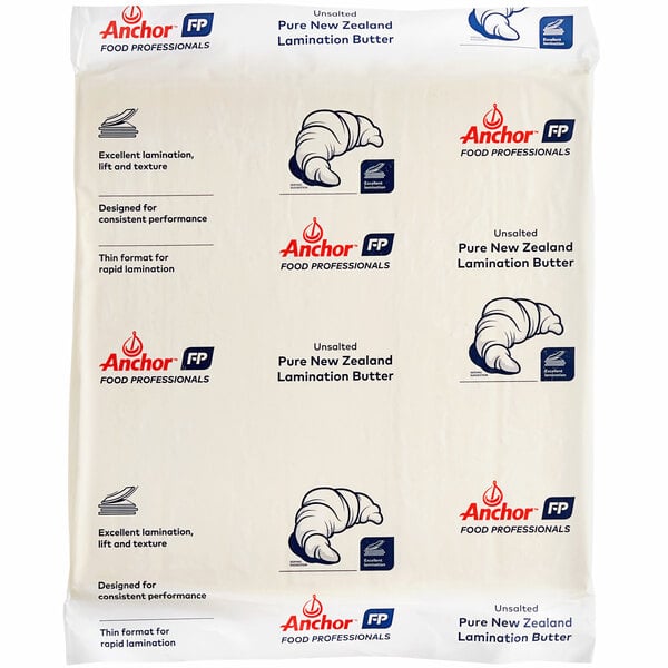 Anchor Food Professionals Unsalted Lamination Butter Sheet 83% ...