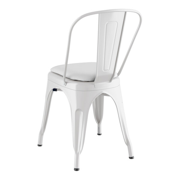 Lancaster Table & Seating Alloy Series White Indoor Cafe Chair with ...