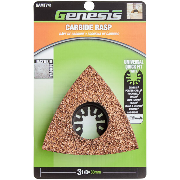 Genesis 3 1/8" Quick-Fit Triangular Carbide Rasp GAMT741