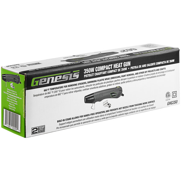 Genesis Compact Mini Heat Gun with Curved Nozzle and 6' Power Cord ...