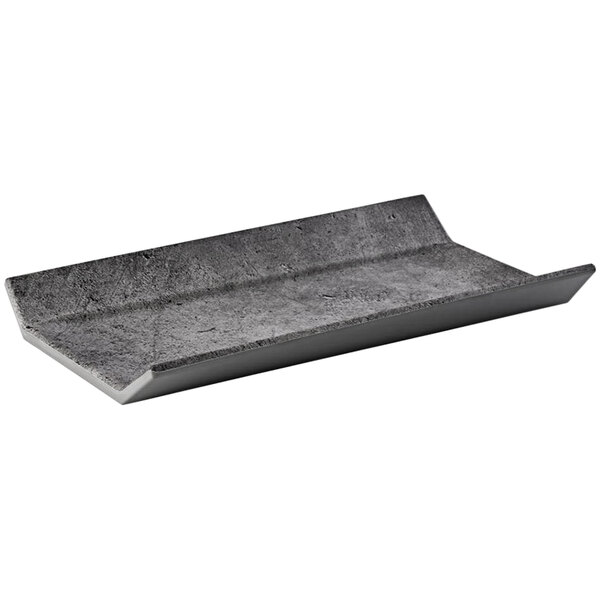 APS Element 12 13/16" x 6 15/16" x 1 3/8" Faux Concrete Melamine Tray ...