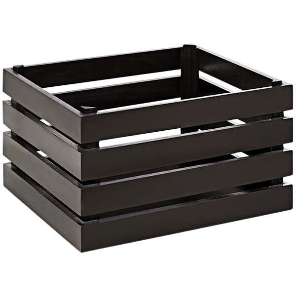 APS Superbox 13 3/4" x 11 3/8" x 7 7/8" Black Bamboo Box APS 11724