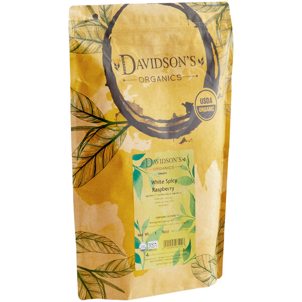 Davidson's Organic White Spicy Raspberry Loose Leaf Tea 1 lb.