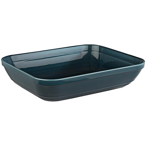 APS Emma 115 oz. Blue Rectangular Melamine Bowl