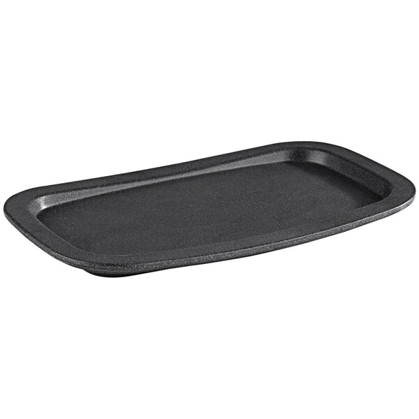 APS Iron 10 7/16" x 6 3/8" x 13/16" Melamine Serving Tray - 6/Case