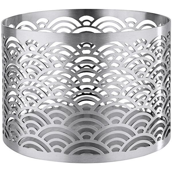 APS Asia Plus 5 15/16" Stainless Steel Buffet Stand / Basket with Satin ...