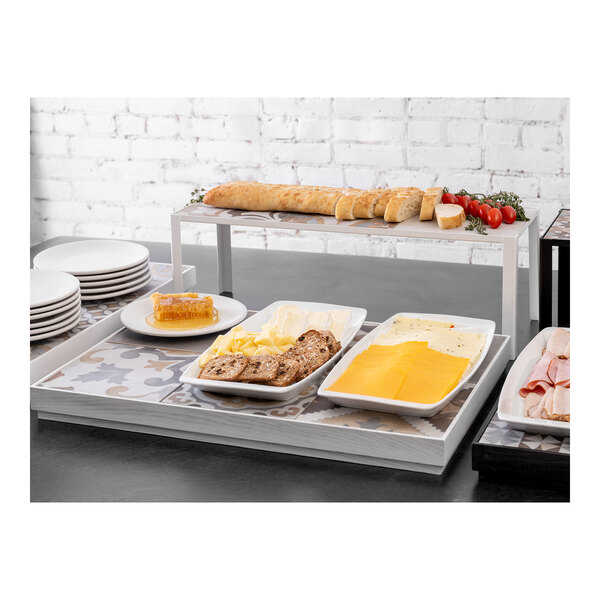 Abert Domino 23 5/8" x 7 7/8" x 7 7/8" White Buffet Podium by Arc Cardinal