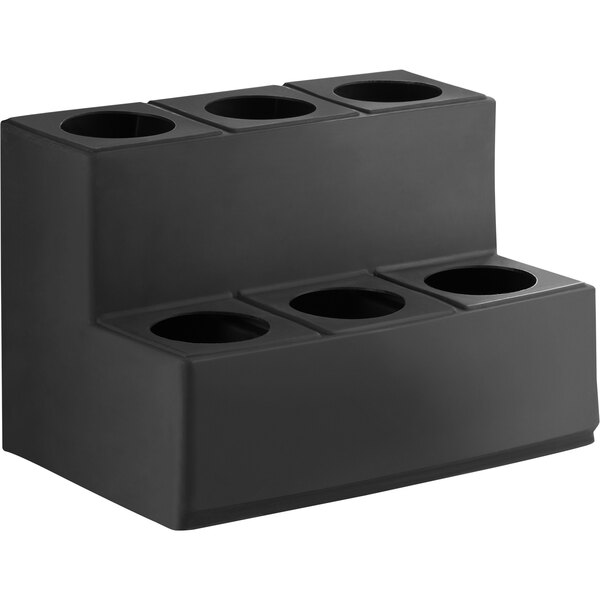 MasonWays 36" x 24" x 24" Solid Black Plastic 2-Step Floral Stair Step ...