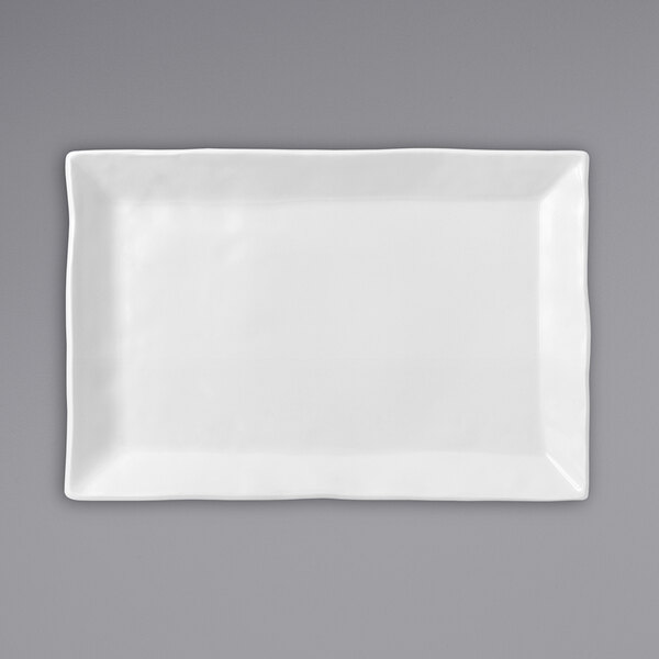 Dudson Organic White 11 1/4" x 7 3/4" Rectangular China Tray by Arc ...