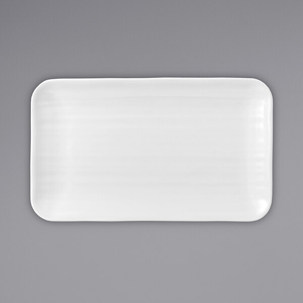 Dudson Organic White 10 5/8" x 6 1/4" Rectangular Coupe China Plate by ...